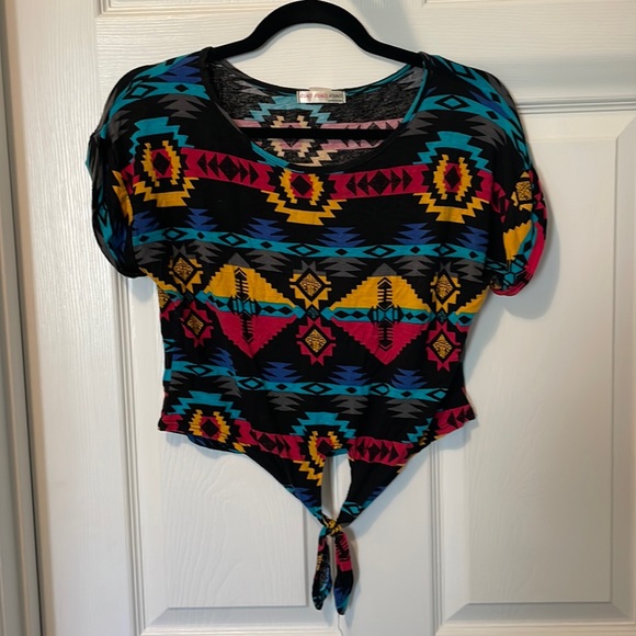 Tops | Aztec Crop Top | Poshmark